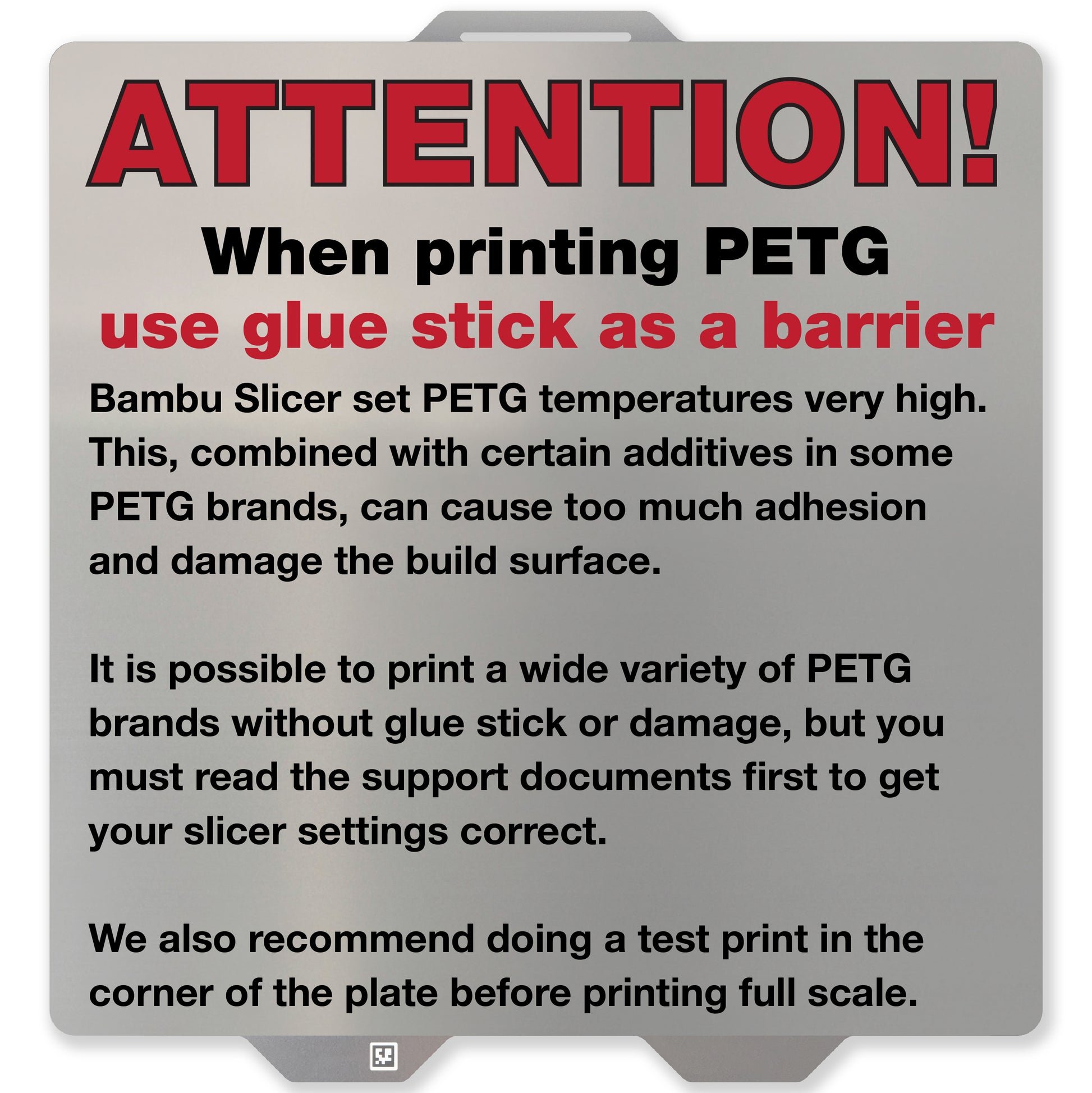 PEX Build Surface - 258 x 258 - Bambu Lab X1, X1 Carbon (or X1C), X1E ...