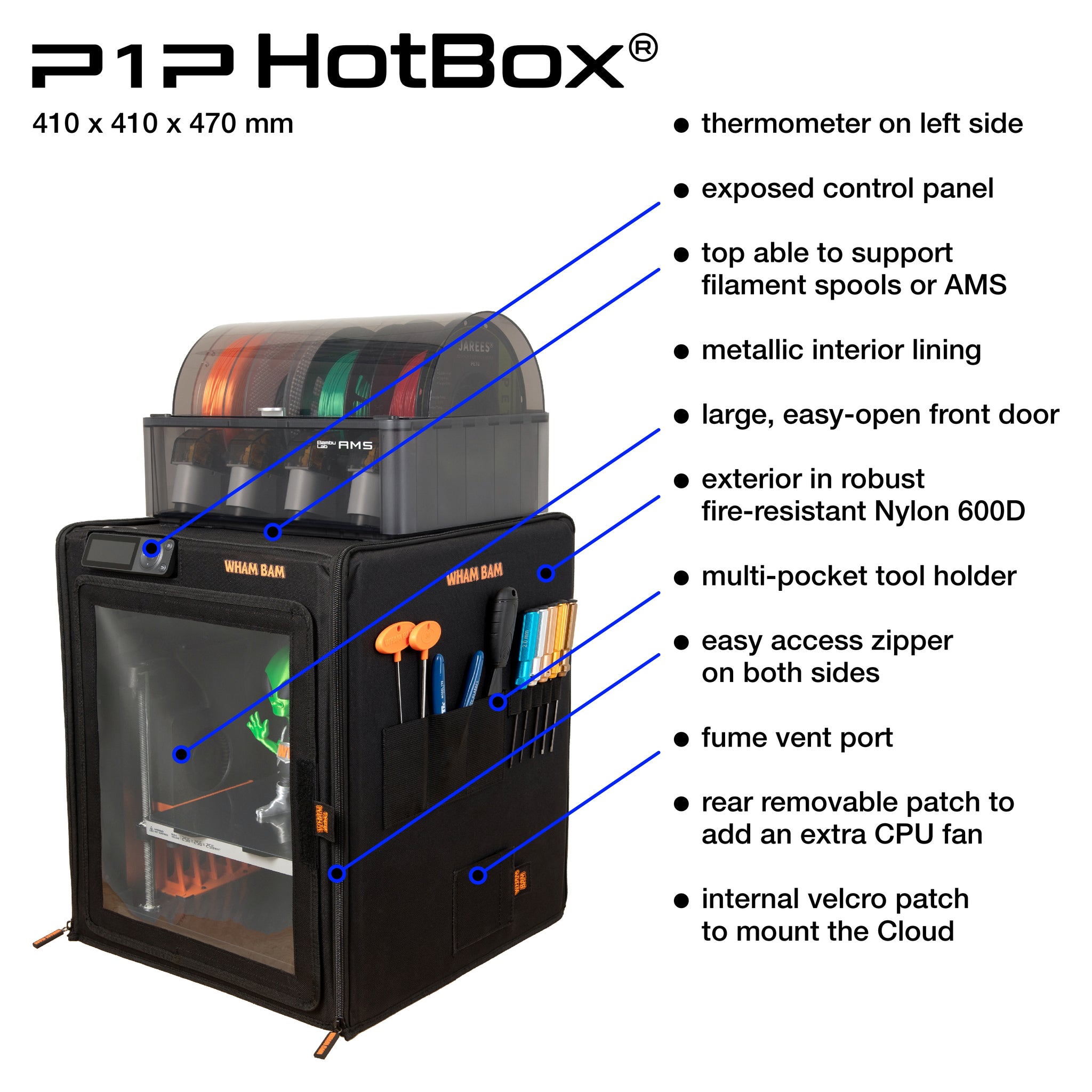 P1P HotBox - 3D Printer Enclosure – Wham Bam Systems
