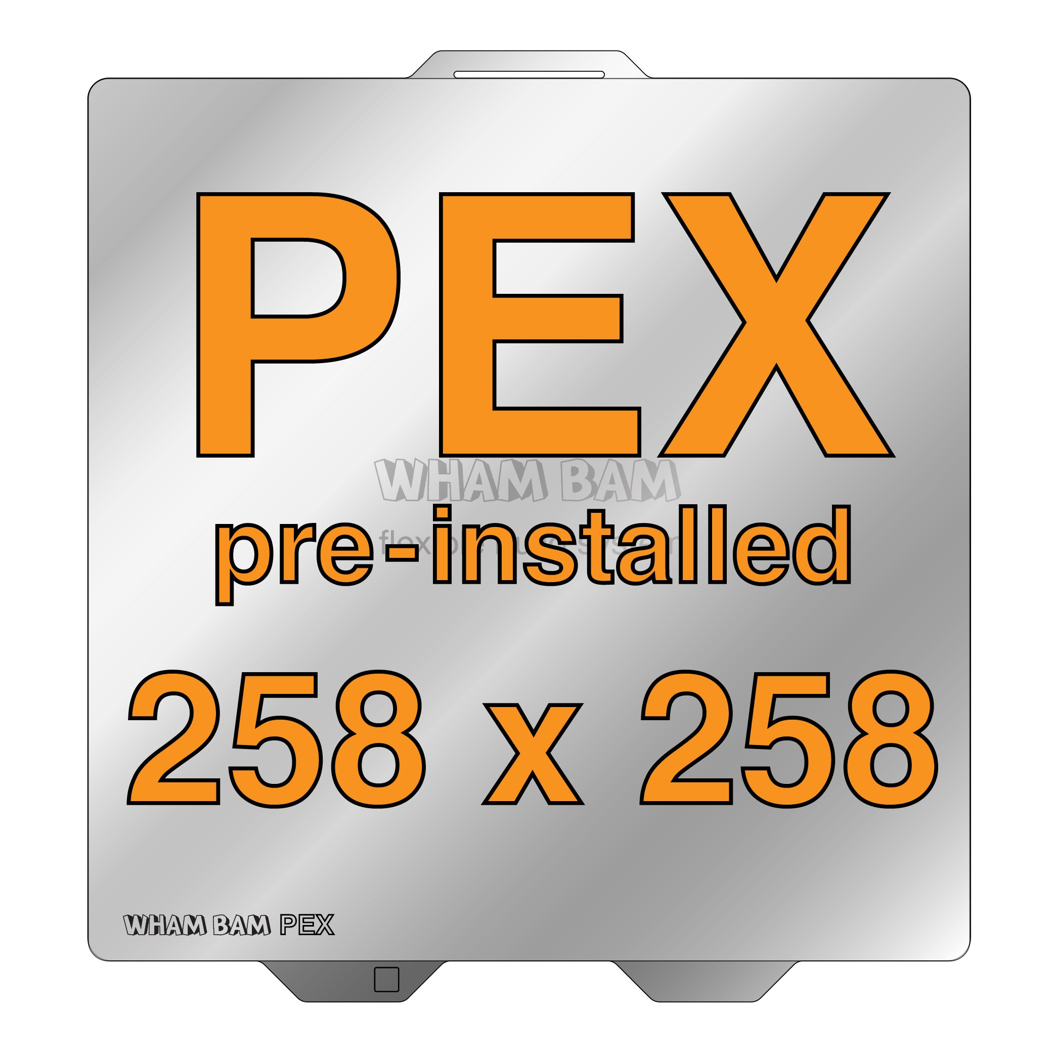 258 x 258 Flexi Plate with Pre-Installed PEX Build Surface (Bambu Lab ...