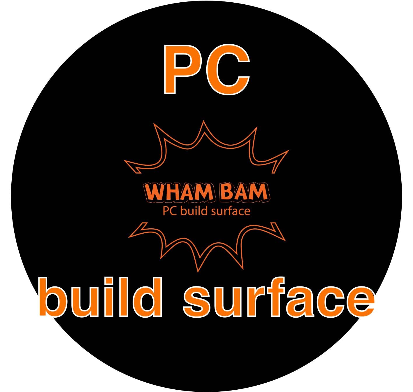 PC Build Surface (Classic Black) - 240Ø - AnyCubic Kossel Linear Plus – Wham Bam Systems